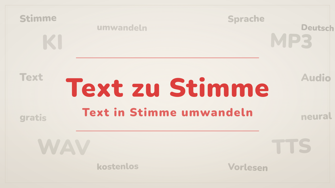 Text zu Stimme KI Kostenlos
