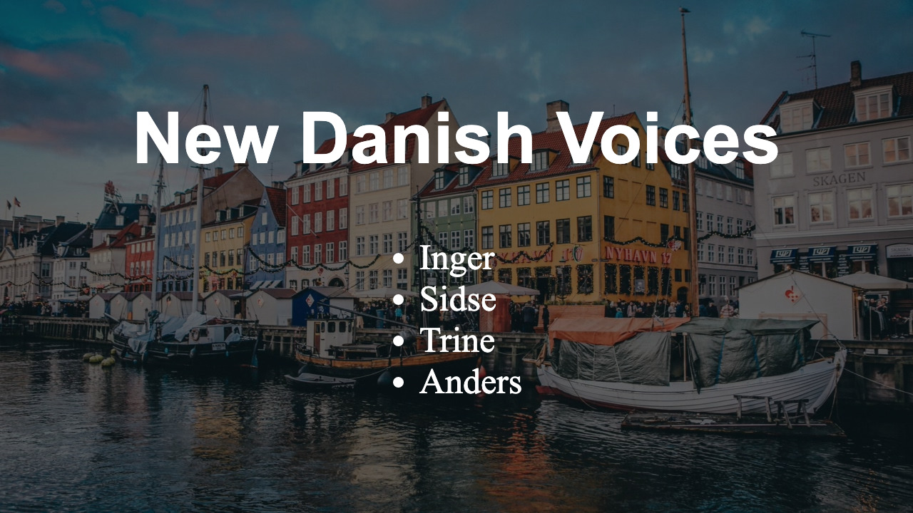 Create videos with voice over in Danish